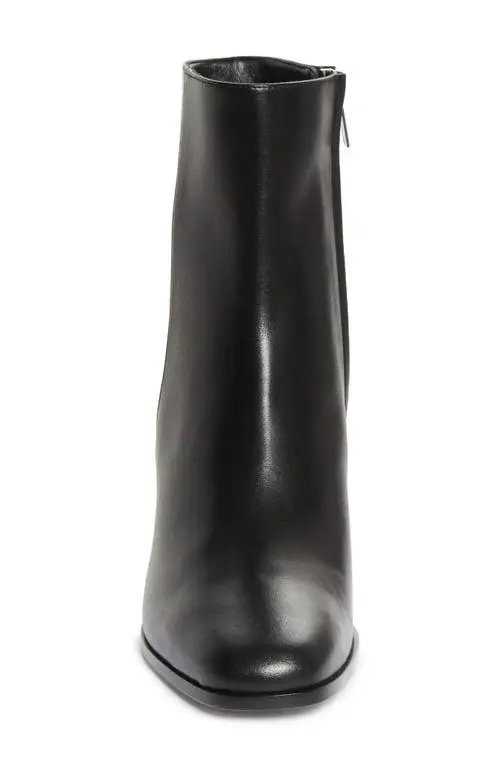 JIMMY CHOO Linne Leather Zip Up Block Heel Bootie