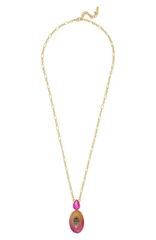 Kurt Geiger Gemstone Long Pendant Necklace