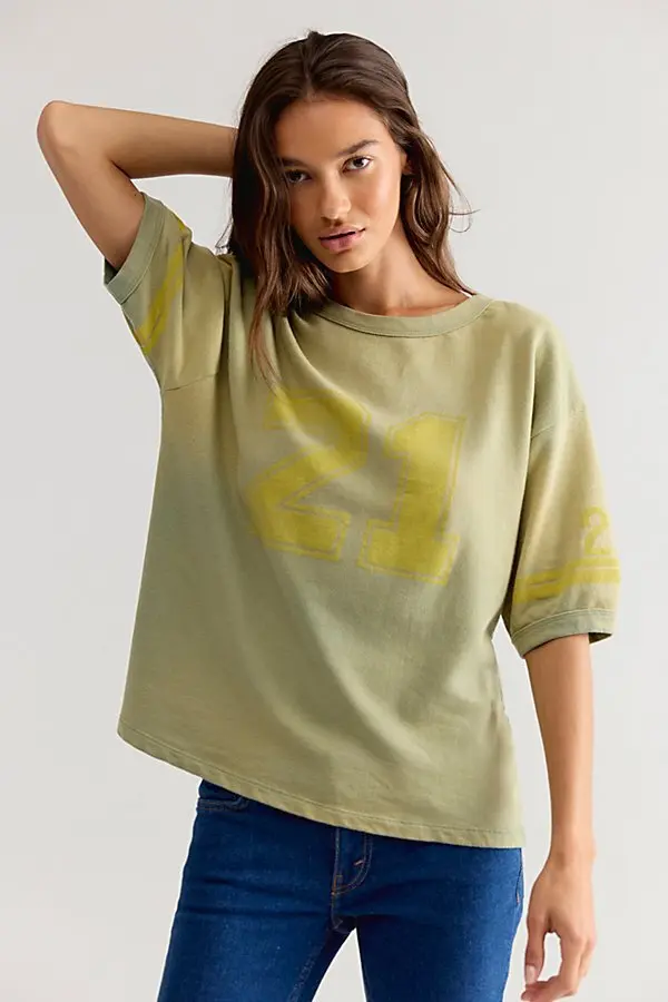 RAGABOND Lost And Found Ringer Tee - Green