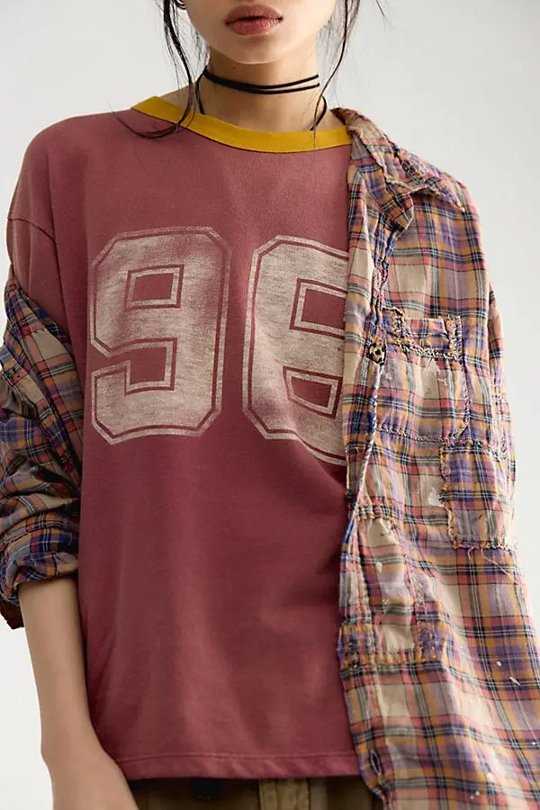 RAGABOND Lost And Found Ringer Tee - Pink