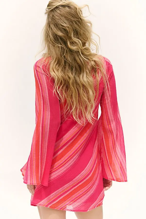 Free People Sunstare Stripe Mini Dress