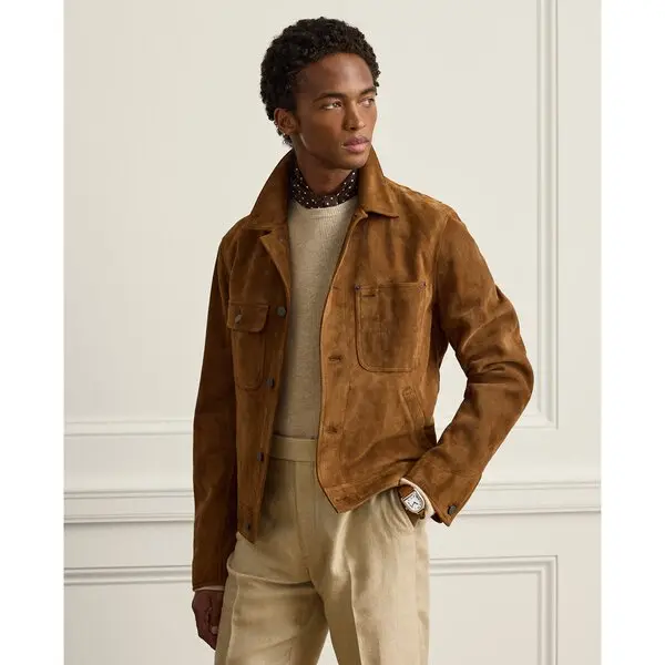 Ralph Lauren Ryder Suede Trucker Jacket