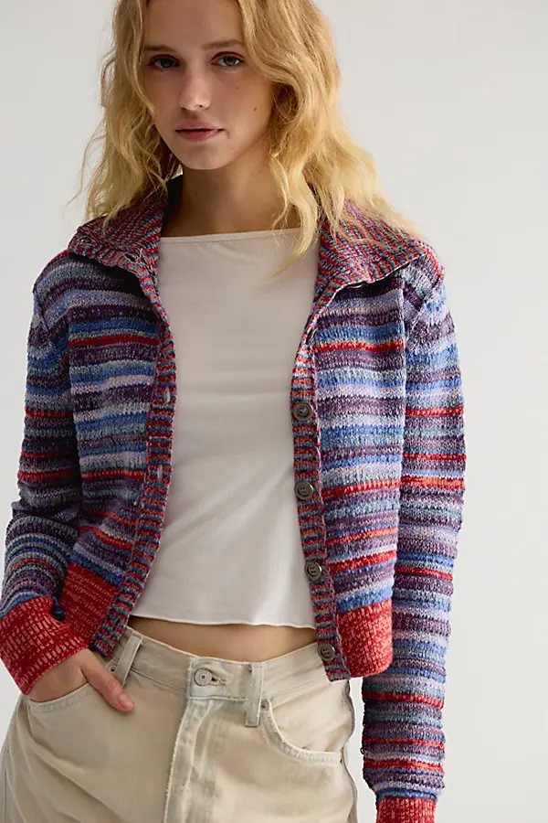 Free People We The Free Alyson Striped Cardigan