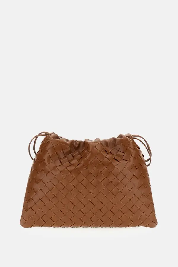 Bottega Veneta Calf Leather Clutch - Marrone
