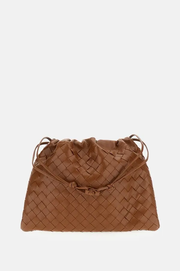 Bottega Veneta Calf Leather Clutch - Marrone
