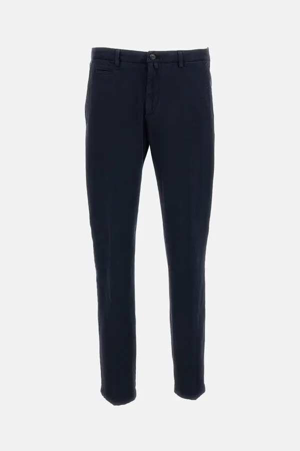 BRIGLIA 1949 Cotton Stretch Trousers - Blu
