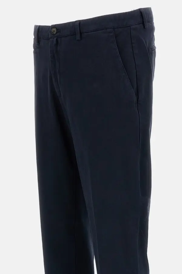 BRIGLIA 1949 Cotton Stretch Trousers - Blu