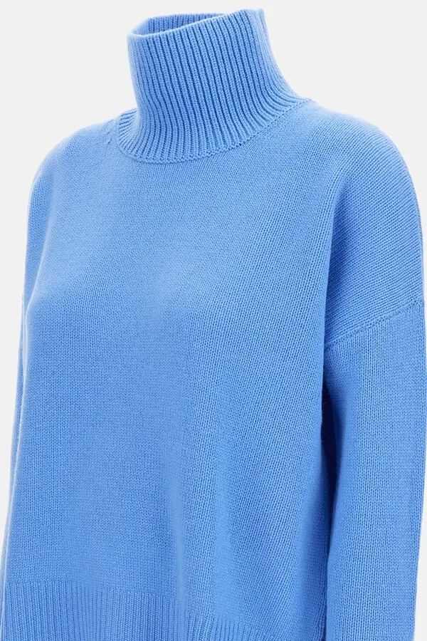 LISA YANG Heidi Cashmere Turtleneck Sweater - Sky Blue