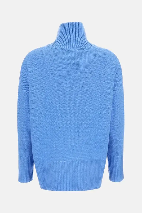 LISA YANG Heidi Cashmere Turtleneck Sweater - Sky Blue