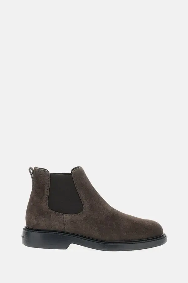 Hogan H704 Chelsea Ankle Boots In Suede
