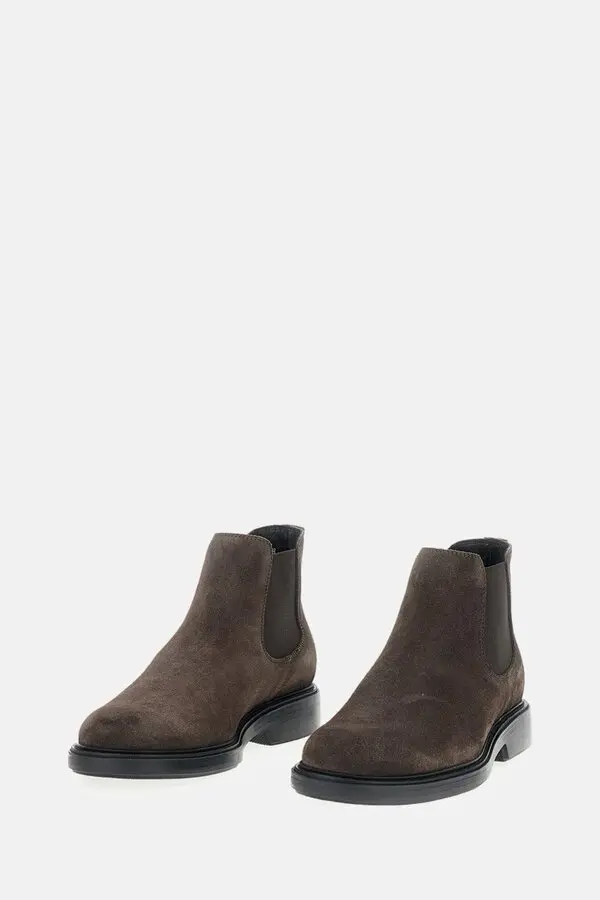 Hogan H704 Chelsea Ankle Boots In Suede