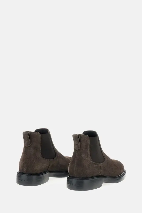 Hogan H704 Chelsea Ankle Boots In Suede