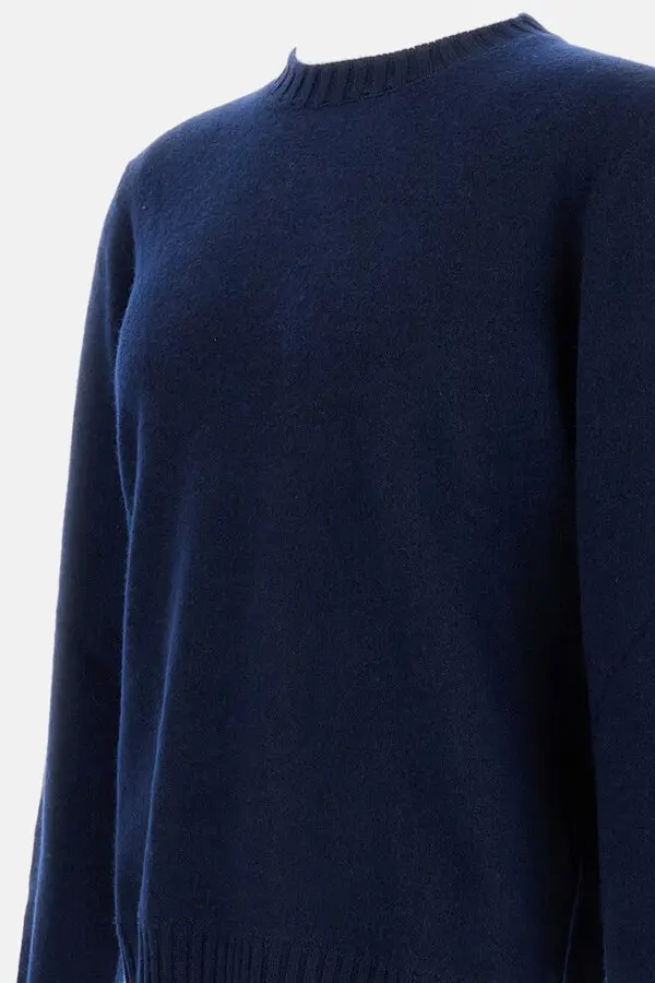 GRAN SASSO Rib-knit Cashmere Crewneck Sweater