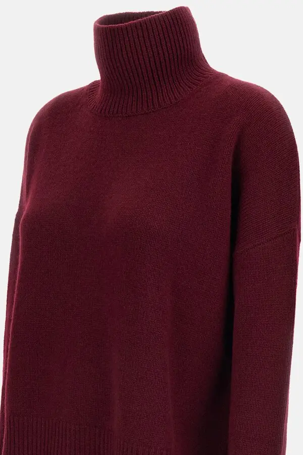 LISA YANG Heidi Cashmere Turtleneck Sweater - Red