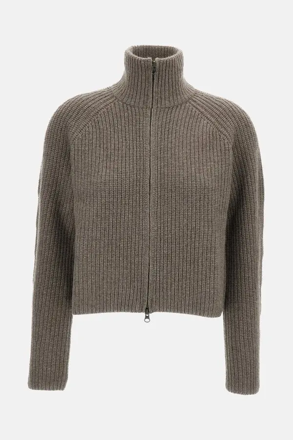 LISA YANG Sadie Zip Cardigan - Beige
