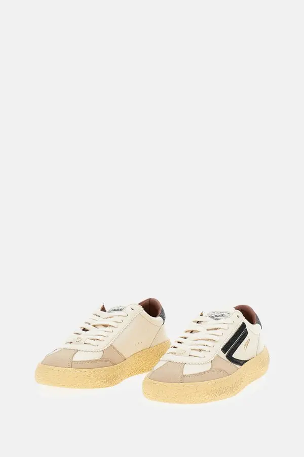 PURAAI Vintage Sneakers In Vegan Leather With Contrast Stitching