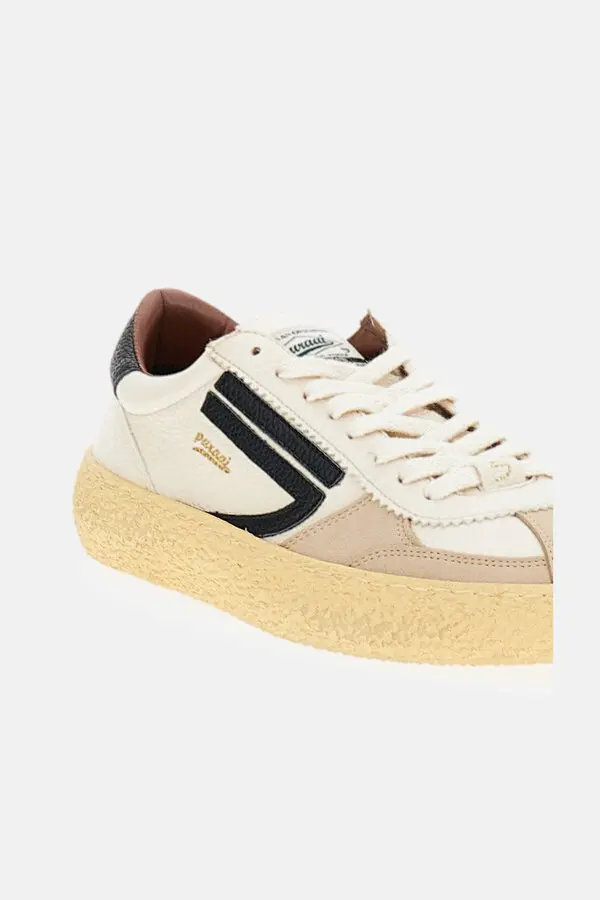 PURAAI Vintage Sneakers In Vegan Leather With Contrast Stitching