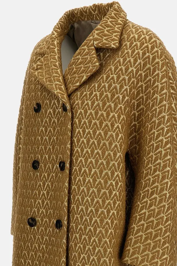 Alberto Biani Double-breasted Jacquard Coat
