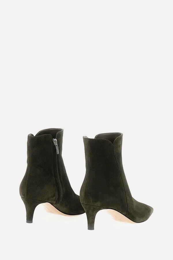 GIANVITO ROSSI Levy Suede Ankle Boots - Verde