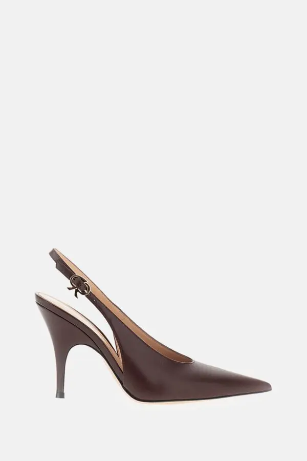 GIANVITO ROSSI Sofia Sling Shoes In Calf Leather