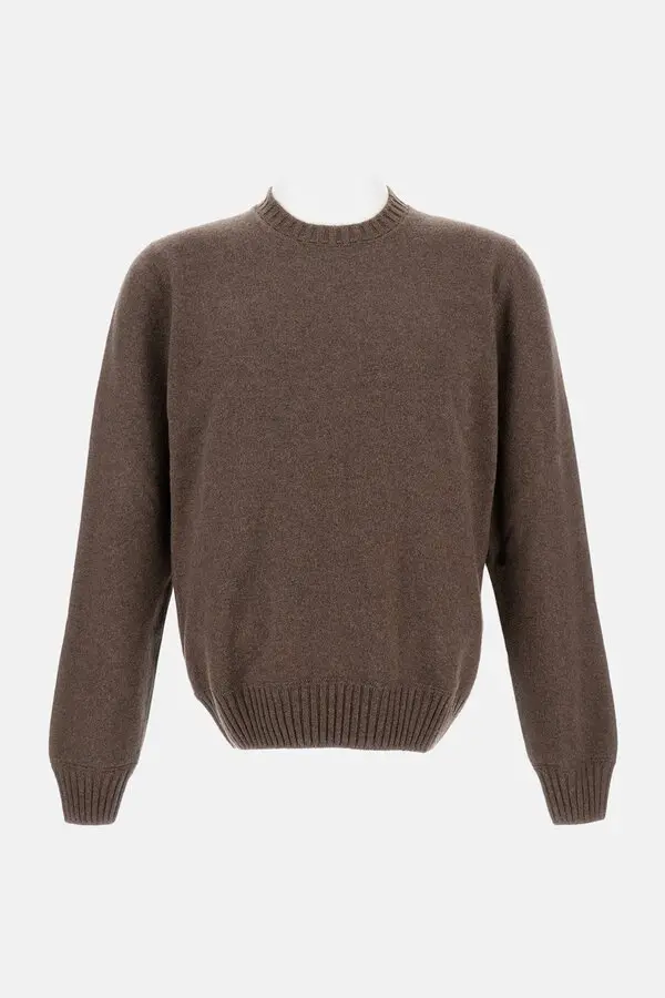 GRAN SASSO Ribbed Cashmere Crew Neck Sweater