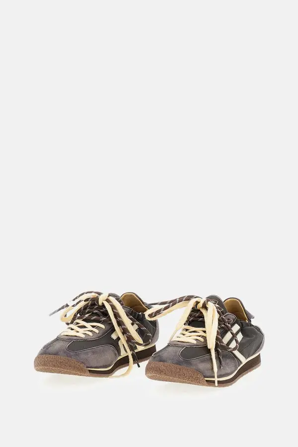 PURAAI Vegan Nylon And Recycled Microsuede Sneakers