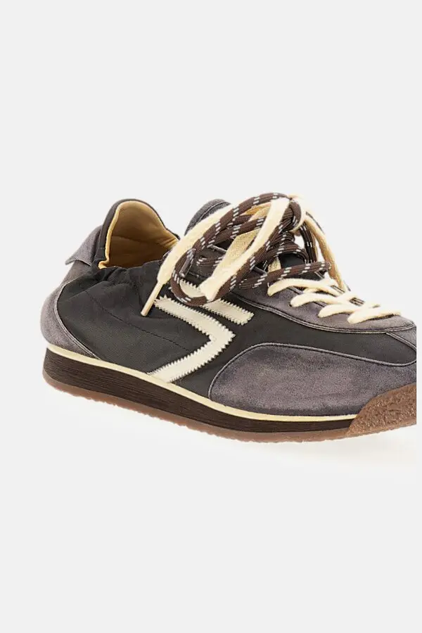 PURAAI Vegan Nylon And Recycled Microsuede Sneakers