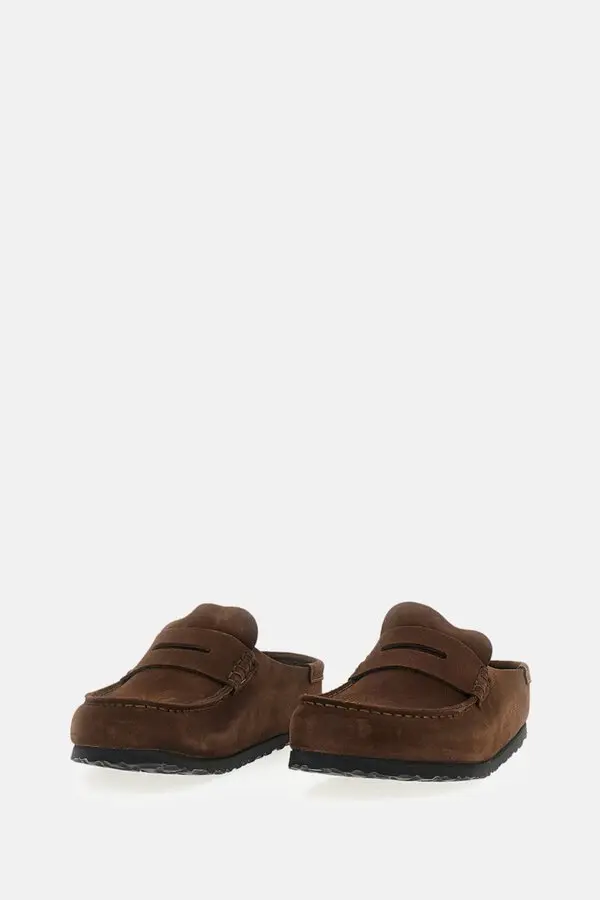 BIRKENSTOCK Naples Suede Loafers - Marrone