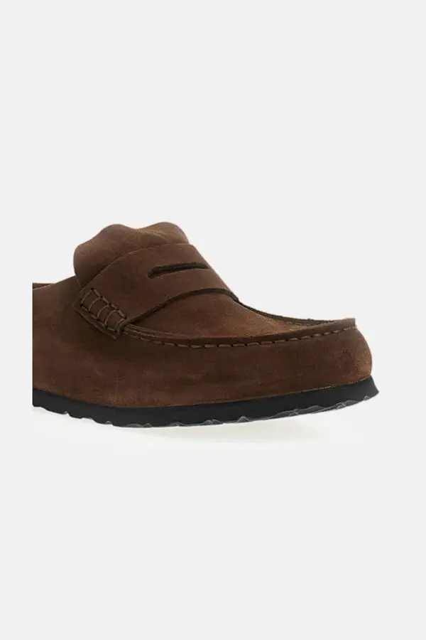 BIRKENSTOCK Naples Suede Loafers - Marrone