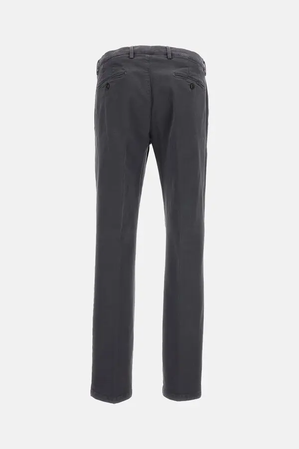 BRIGLIA 1949 Gray Cotton Stretch Trousers - Grigio