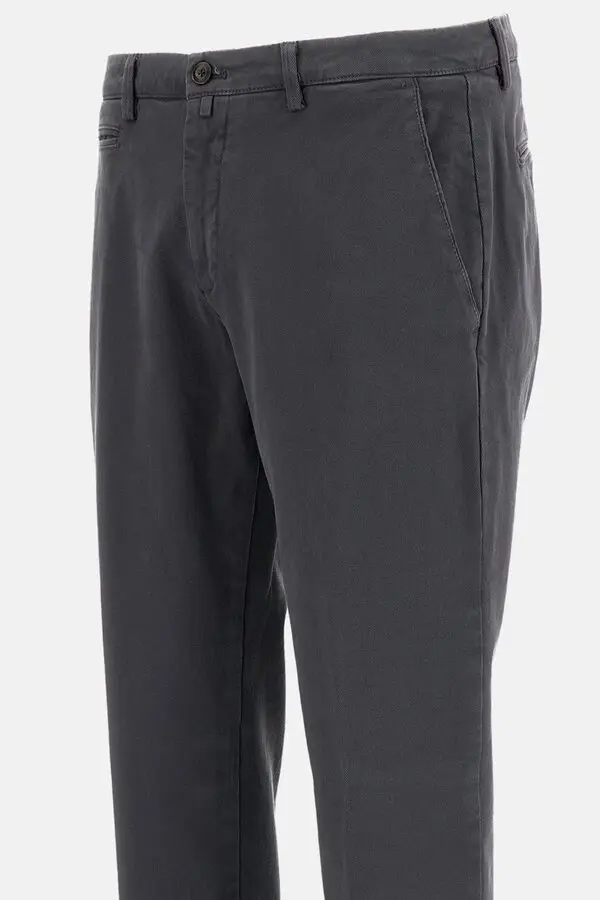 BRIGLIA 1949 Gray Cotton Stretch Trousers - Grigio