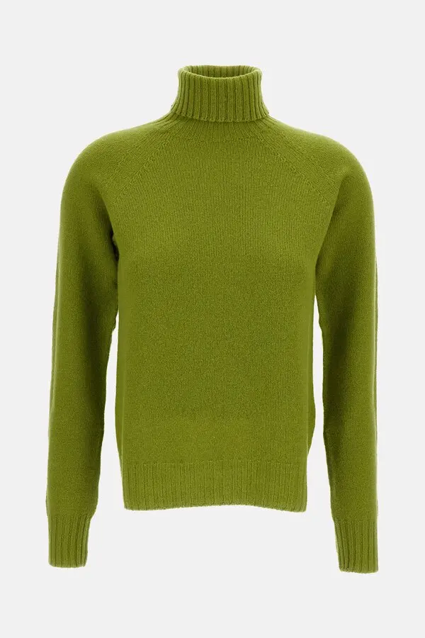 DRUMOHR Brushed Wool Turtleneck Sweater - Green