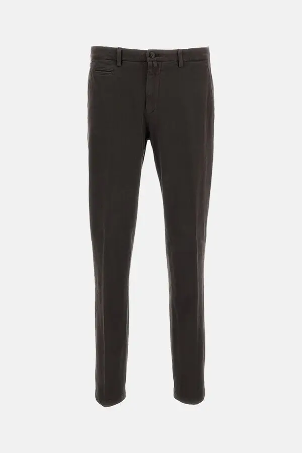 BRIGLIA 1949 Slim-fit Cotton Trousers - Marrone