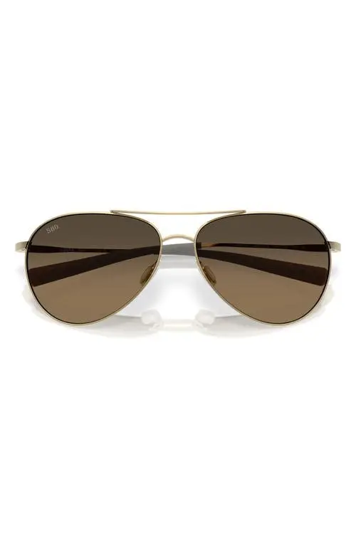 COSTA DEL MAR Piper 58mm Gradient Polarized Pilot Sunglasses