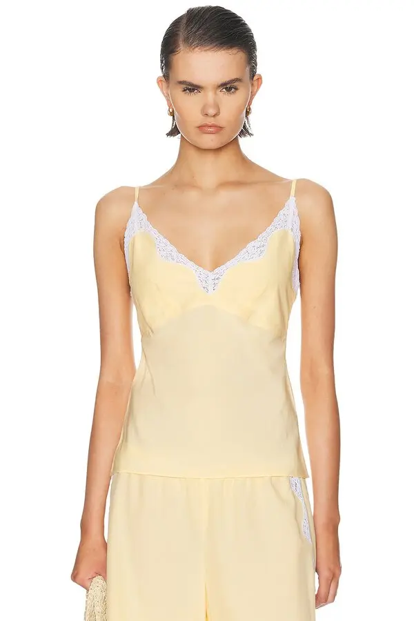 Posse Tabitha Top In Yellow - Buttermilk