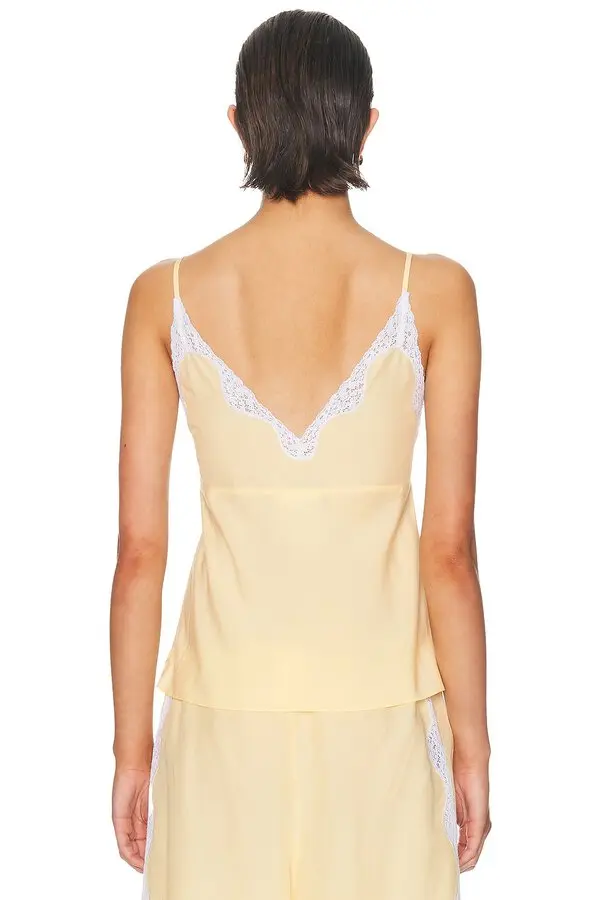 Posse Tabitha Lace Trim Top - Buttermilk