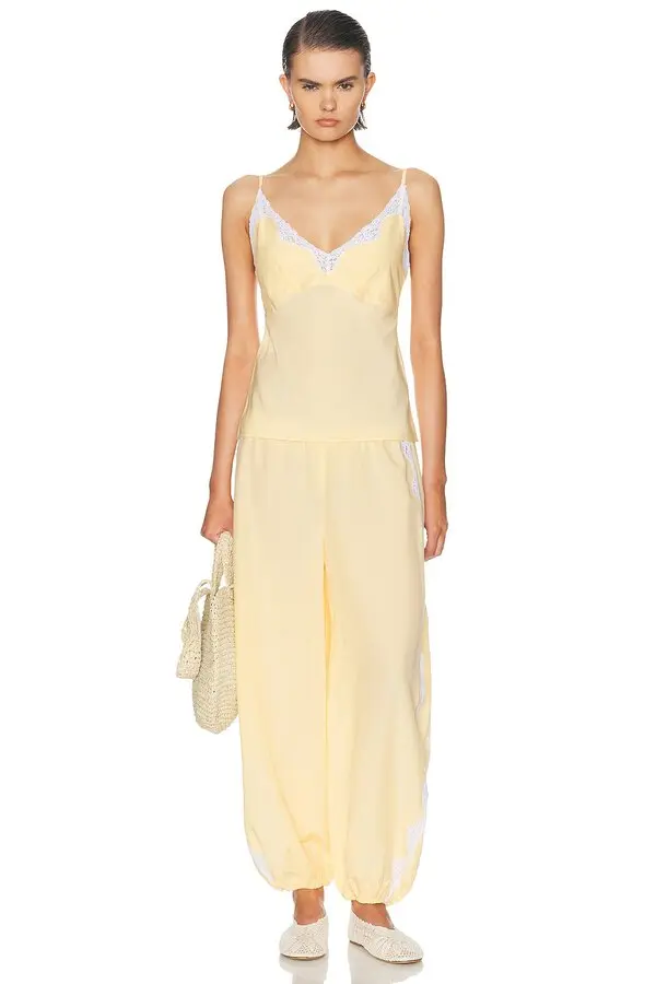 Posse Tabitha Lace Trim Top - Buttermilk