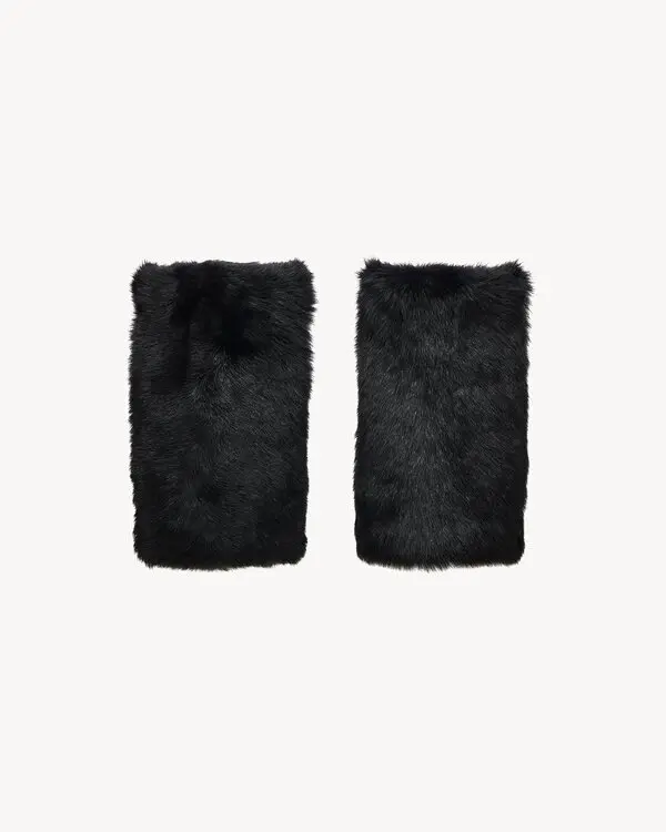 Saint Laurent Muffs In Shearling