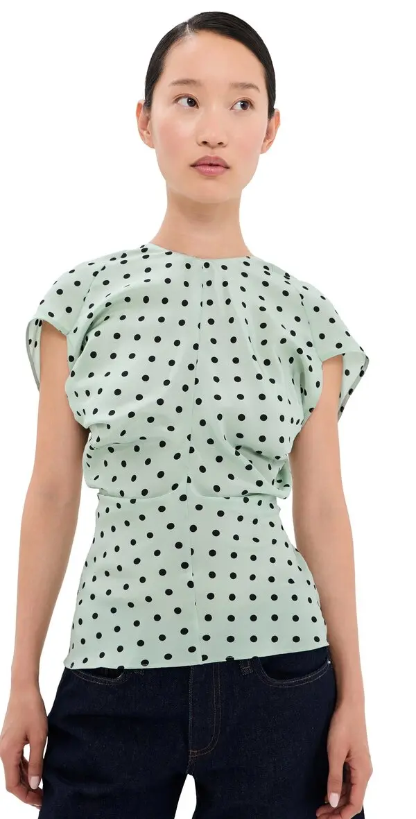 Marni Polka Dot Blouse - Mint