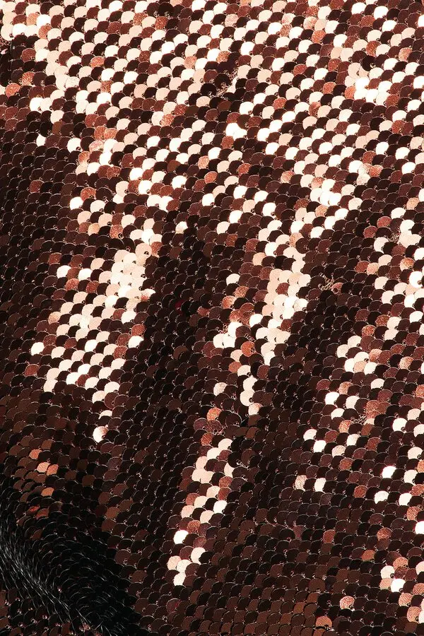 Alex Perry Draped Open Back Sequin Mini Dress - Chocolate