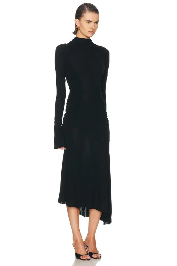 Victoria Beckham Long Sleeve Gathered Dress