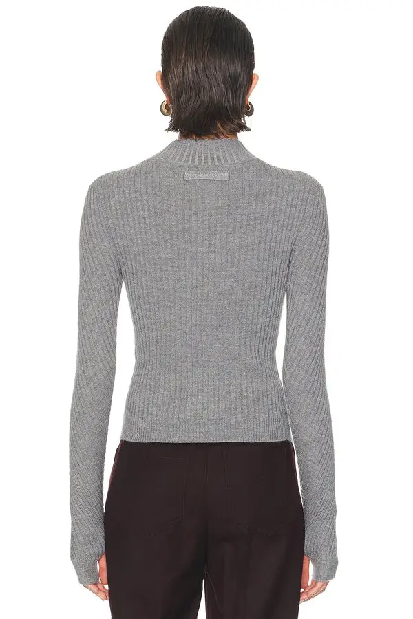 Victoria Beckham Georgia Sweater In Grey
