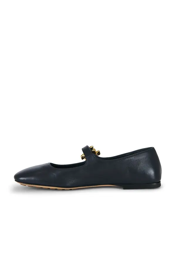 Bottega Veneta Charlotte Mary Jane Ballerina Flat - Midnight