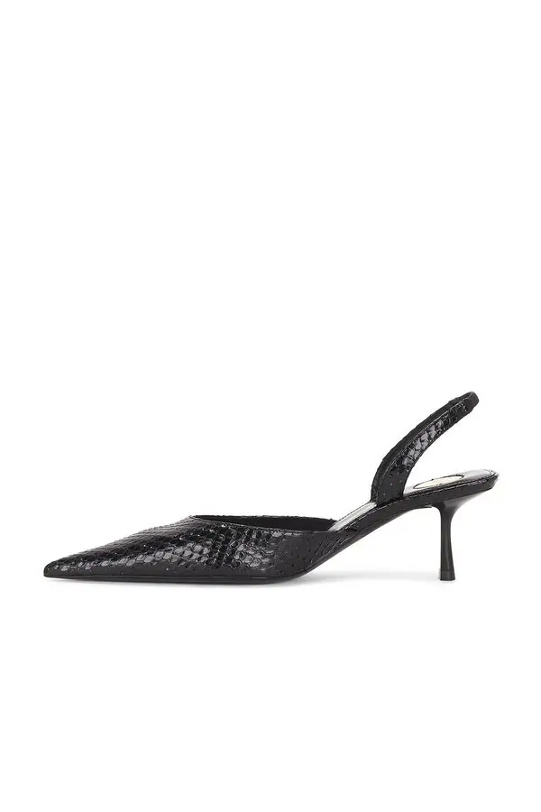 Saint Laurent Marida Python Slingback Pump - Nero
