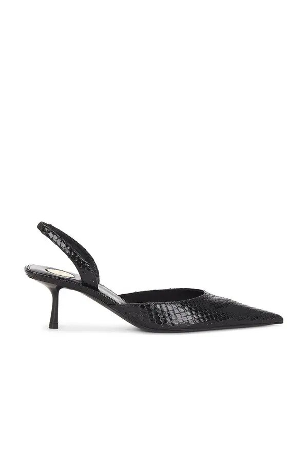Saint Laurent Marida Python Slingback Pumps - Nero