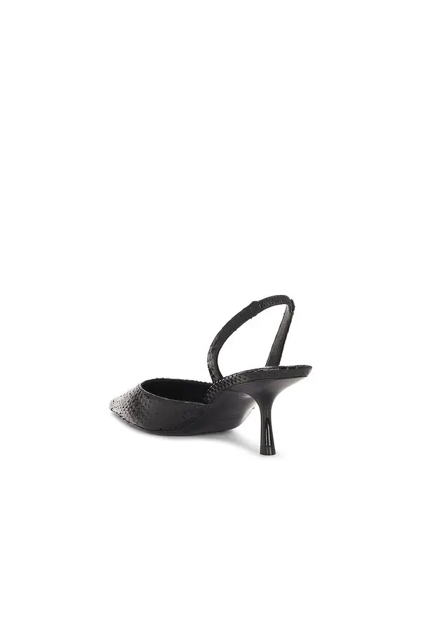 Saint Laurent Marida Python Slingback Pumps - Nero