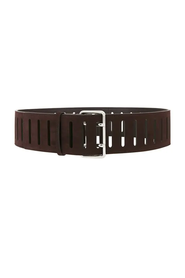 Alaïa Alaϊa Rectangular Large Belt In Wine - Bordeaux