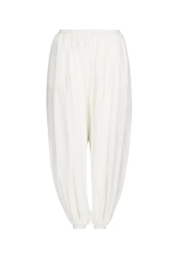 Alaïa Balloon Openwork Pant In White