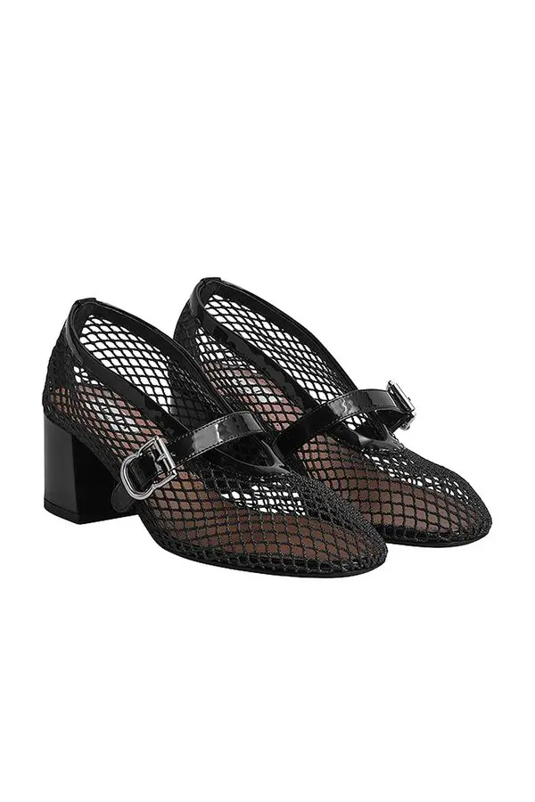 Alaïa Fishnet Pump In Black - Noir