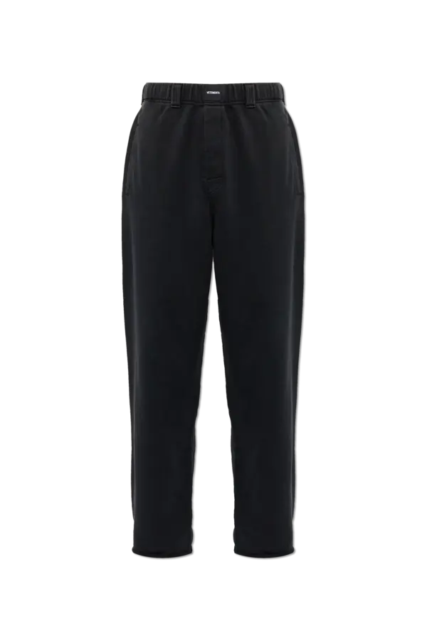 Vetements Sweatpants With Raw-edge Legs - Black